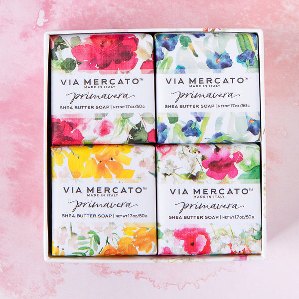 Via Mercato Primavera Gift Set (4X50G Soap) - Spring Flowers – European ...